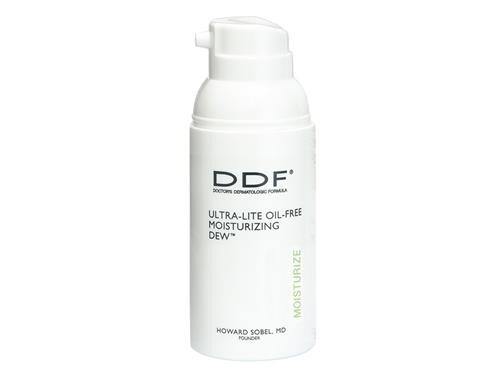 Try DDF Ultra-Lite Oil-Free Moisturizing Dew, a lightweight lotion.