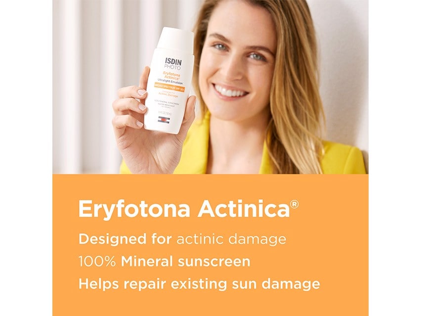 ISDIN Eryfotona Actinica Daily Lightweight Mineral SPF 50+ Sunscreen ...