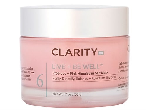 ClarityRx Live + Be Well Probiotic + Pink Himalayan Salt Mask | LovelySkin