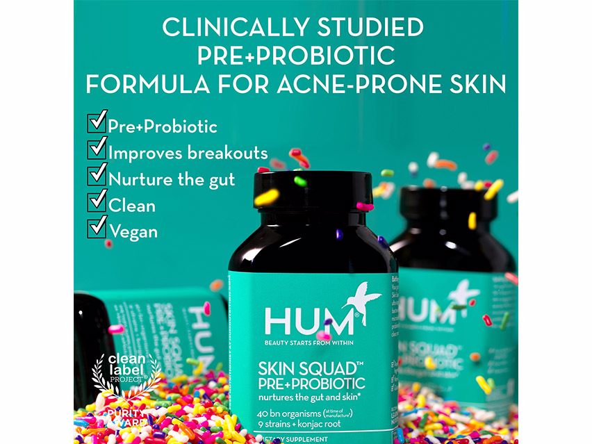 HUM Nutrition Skin Squad Pre+Probiotic Dietary Supplement | LovelySkin